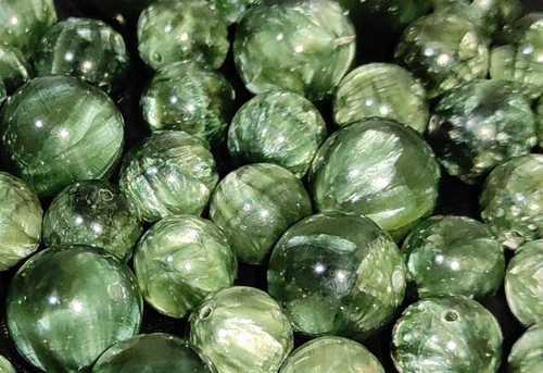 Серафинит (Клинохлор) Бусины из натуральных камней