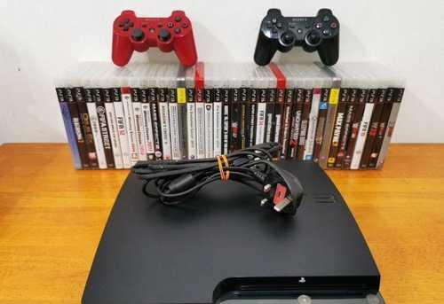 Sony playstation 3 slim 150gb 2 геймпада