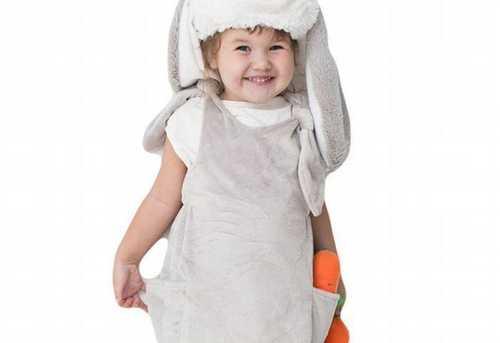 Детский карнавальный костюм «Заюша», шапка, платье