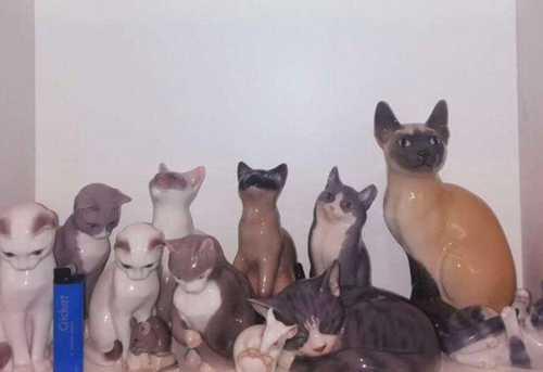 Фарфоровая фигурка кот, кошка. Коллекционные Дания