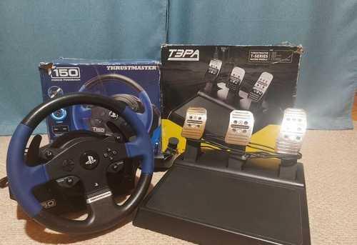 Игровой руль thrustmaster t150+ педали t3pa