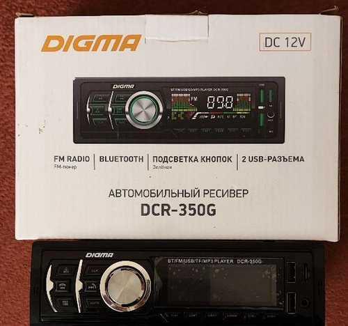 Магнитола Digma DCR 350G