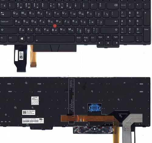 Клавиатура для Lenovo ThinkPad T15 черная с подсве
