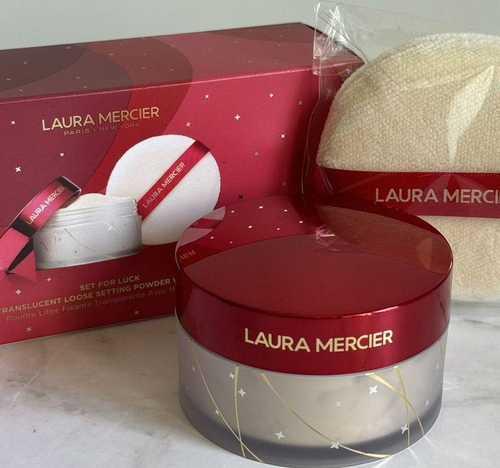 Подарочный набор Laura Mercier (пудра   пуховка)