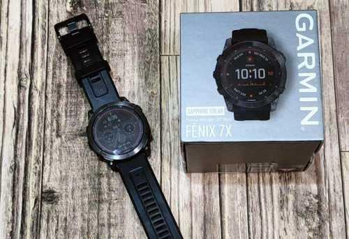 Умные часы Garmin Fenix 7X Sapphire Solar Black
