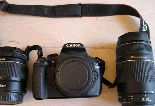 Фотоаппарат Canon EOS 1200D + 2 объектива