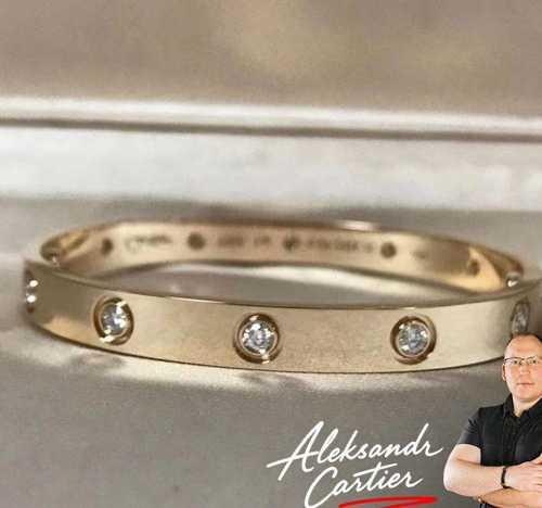 Браслет Cartier Love розовое золото 4 бр. 0.4219 ct