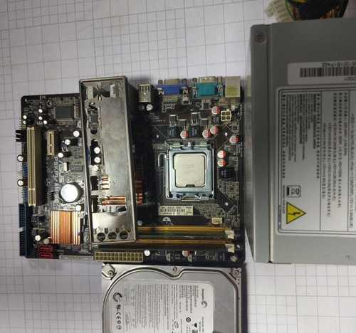 Asus P5KPL + intel pentium e6800+ hdd 160 gb + бп