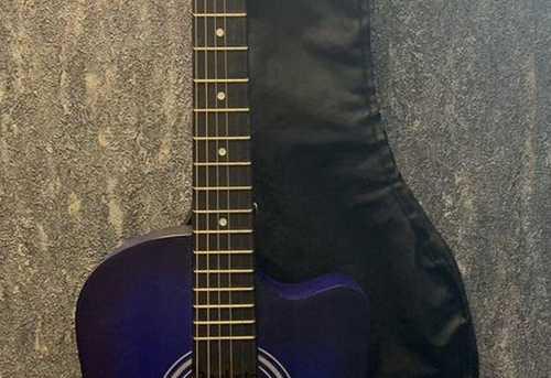 Акустическая гитара rockstar синяя