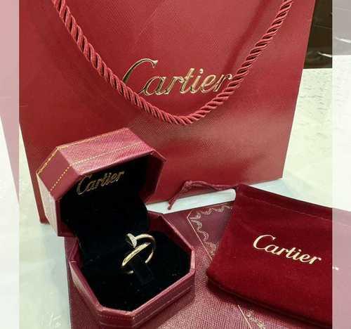 Золотое кольцо cartier гвоздь