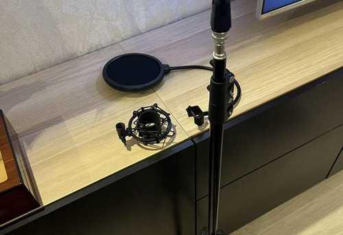 Микрофонная стойка с пауком и поп-фильтром