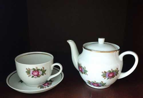 Чайник заварочный и чайная пара СССР