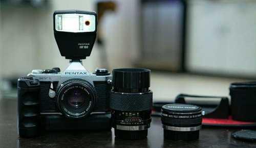 Фотоаппарат Pentax MV-1 + 2 объектива + вспышка
