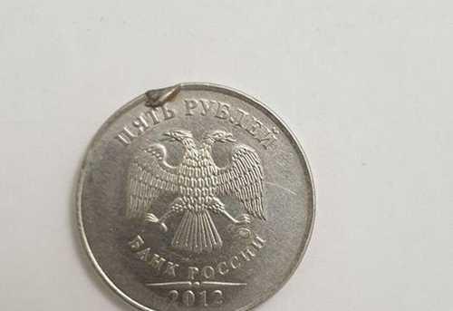 Монета 5 р. 2012 года брак