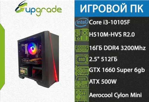 Игровой пк i3-10105F/16Gb/SSD 512Gb/GTX 1660s 6Gb