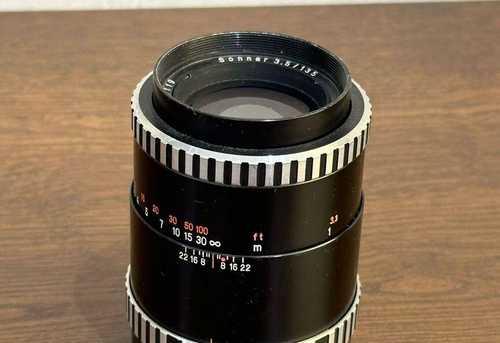 Объектив Carl Zeiss Sonnar 135mm f/3.5 м42 Зебра