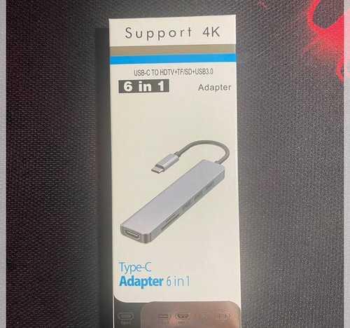 Переходник USB Type-C на hdmi USB Hub для компьюте