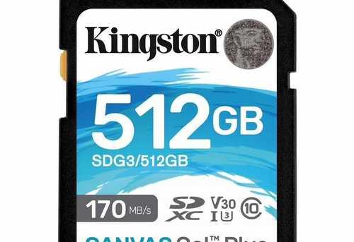 512Gb Kingston Canvas Go Plus sdxc UHS-I U3 V30