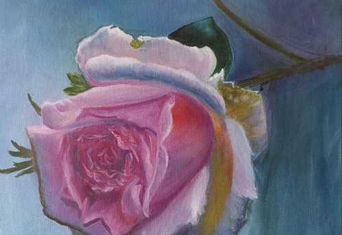 Картина маслом на холсте цветы Роза