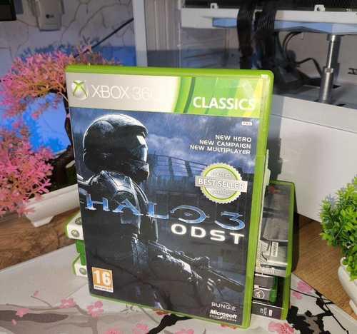 Диск halo 3 odst +мануал. Xbox 360, Б/У