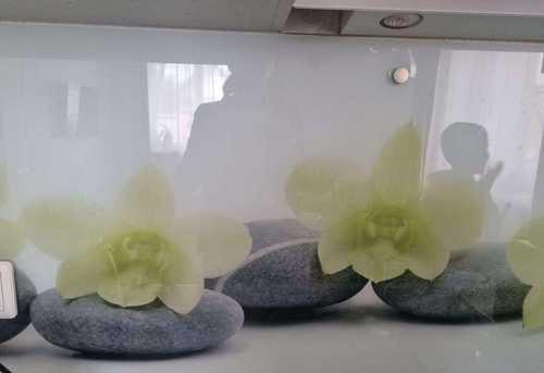 Продам стеклянный фартук "Орхидея "