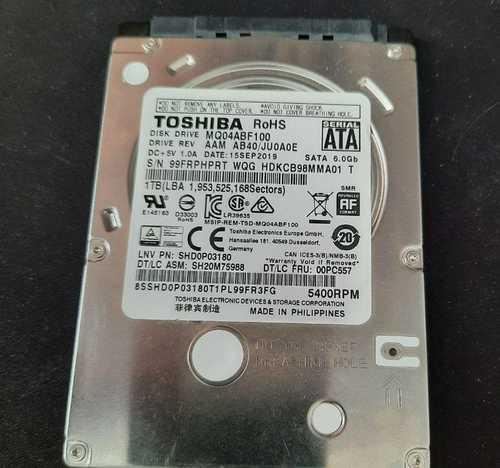 Жесткий диск toshiba mq04abf100