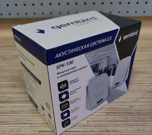 Акустич. система 2.0 Gembird SPK-100-W, белый, 6 В
