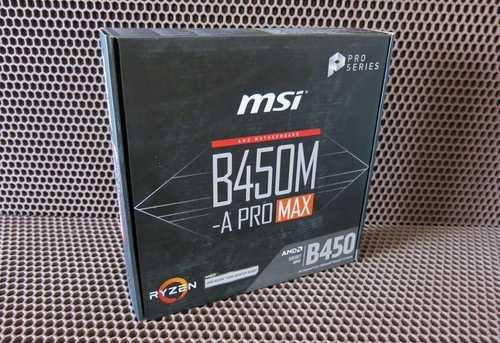 MSI B450M-A Pro MAX am4 (новая)