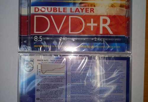 Диски philips DVD+R 8.5GB (болванки)
