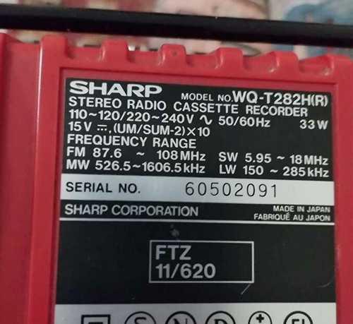 Японский кассетный магнитофон sharp WQ-T282H(R)