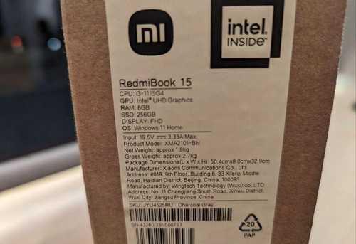 Xiaomi Redmibook 15.6 fullhd i3-1115g4/8/256 новый