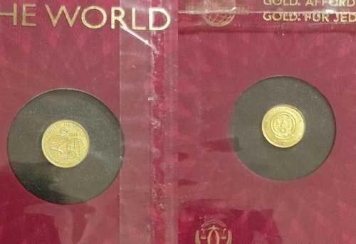 Золотая инвестиционная монета 999 пр. 1/200 унции