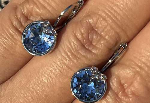 Серьги Swarovski light blue