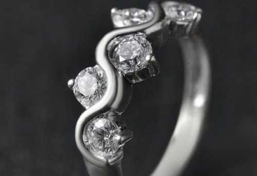 Золотое кольцо с бриллиантами 1,12 карат 750пр