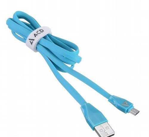 USB кабель ACD-Life microusb USB-A TPE, 1м, синий