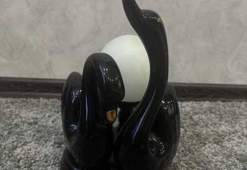Настольная лампа "Чёрные лебеди" с рег яркости