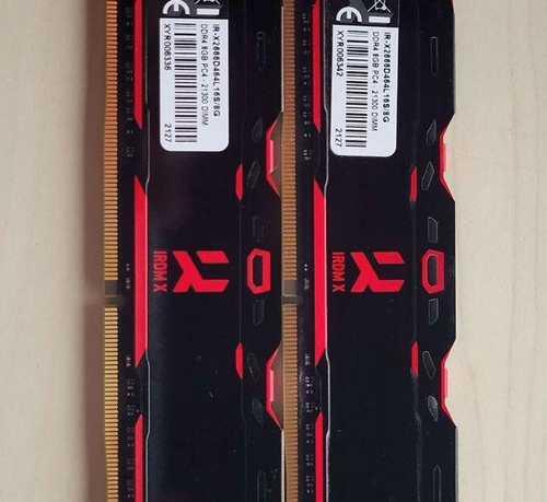 DDR4 2x8Gb Goodram Iridium IR-X2666D464L16S/8G