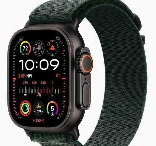 Смарт-часы Apple Watch Ultra 2 (2024), 49, Black Titanium, Alpine Loop, Dark Green (L)