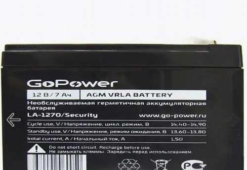 Аккумулятор 12V GoPower LA-1270