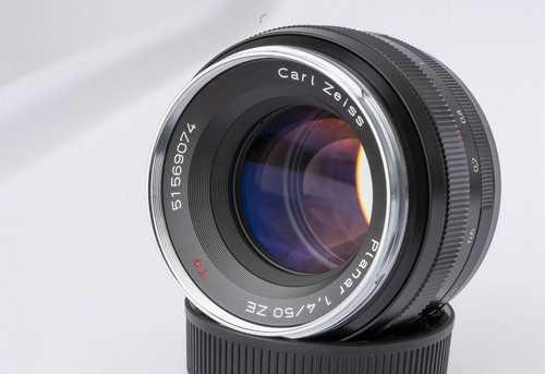 Carl Zeiss Planar T* 1.4/50 ZE(canon) +Бленда+Крыш