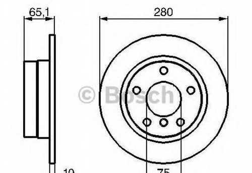 Диск тормозной задний Bosch, 0986479217