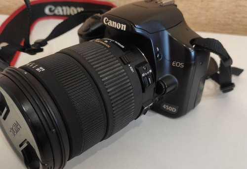 Canon 450D body + sigma 18-200 отличное сост