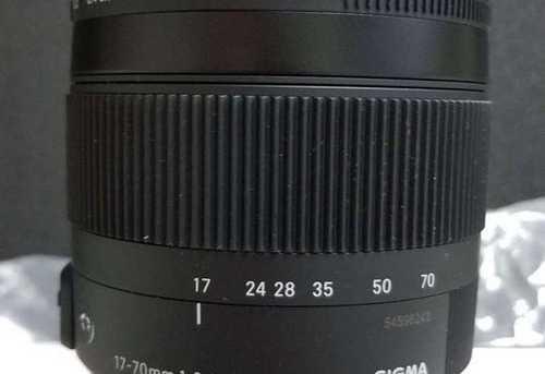 Объектив Sigma 17-70mm F2.8-4 DC macro Nikon