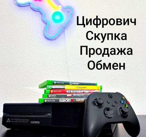 Игровая консоль Xbox ONE + топ игры