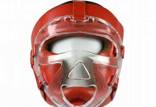 Шлем для единоборств Cliff ULI-5009 кожа красный