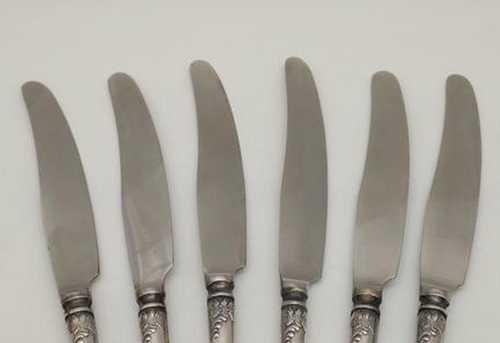 Набор столовых ножей серебрение мельхиор СССР Д2