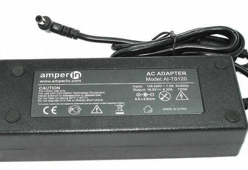 Зарядка Amperin для Toshiba 19V 6.3A 120W 5.5x2.5