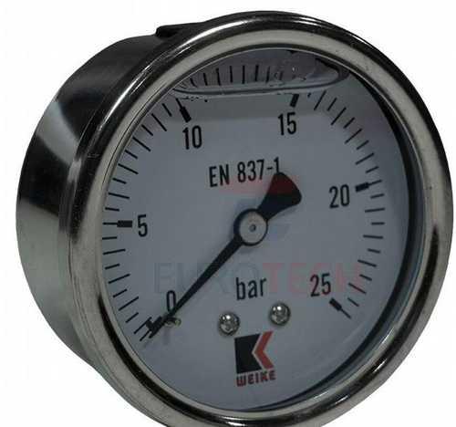 Манометр wkpss063 A 25 bar 1/4BSP (M638PBL 0/25