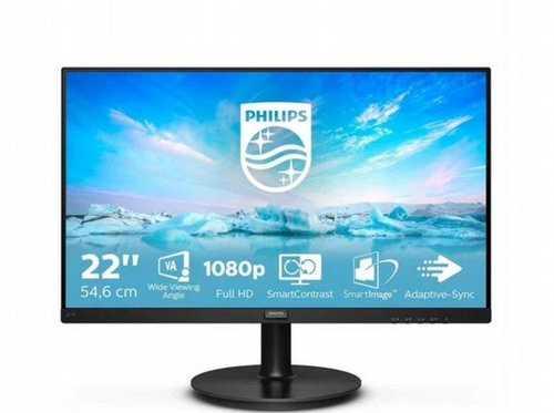 Монитор 21.5" philips 221V8 черный hdmi, VGA