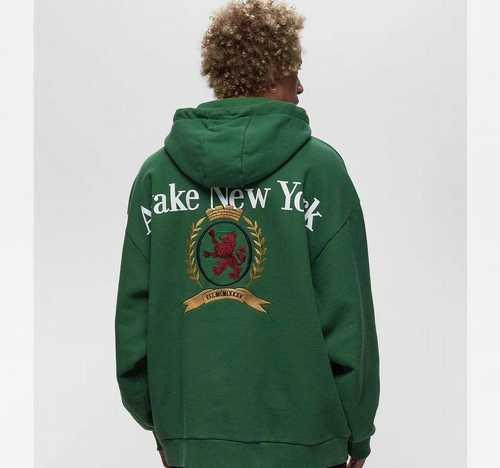 Худи толстовка зеленая Tommy x Awake M